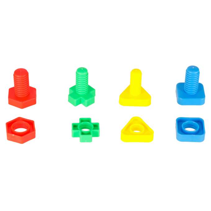 Construction blocks educational montessori screws 30 elements - Ikonka ...