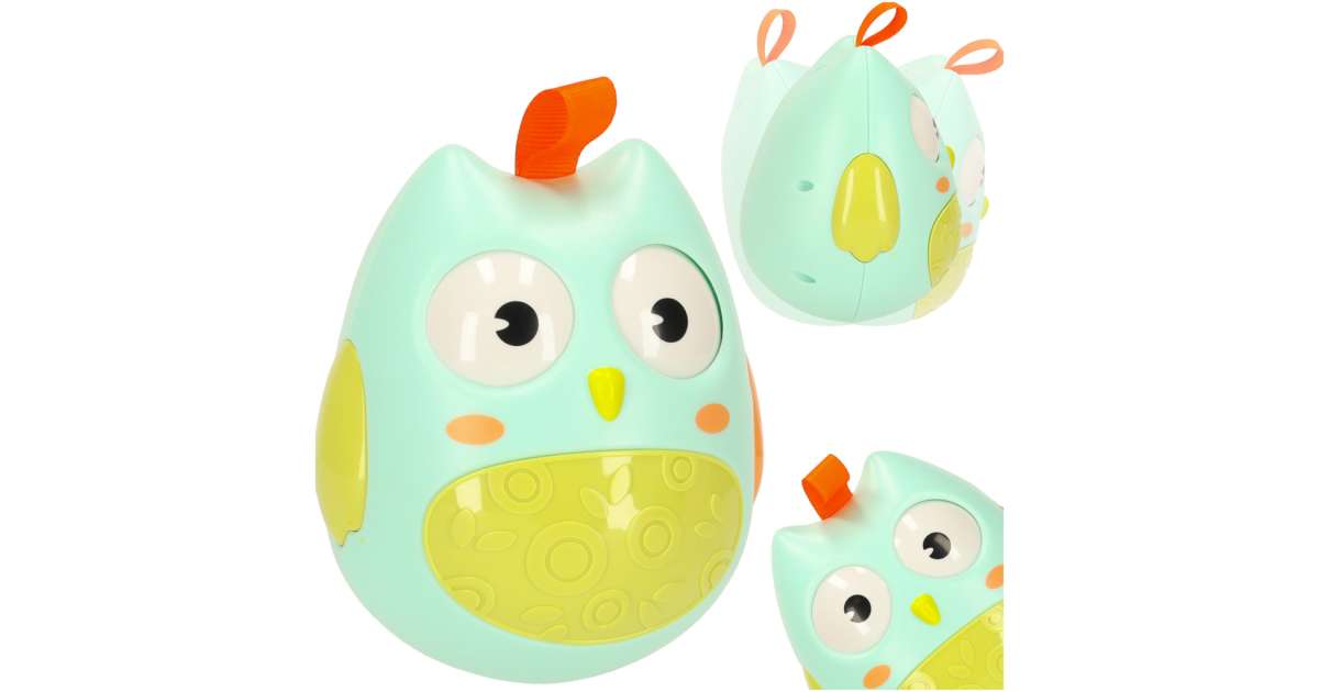 Wańka wstańka owl sensory sway blue - Ikonka - Hurtownia Internetowa