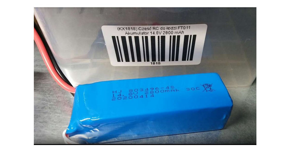 RC boat part FT011 Battery 14.8V 2800 mAh - Ikonka - Hurtownia Internetowa