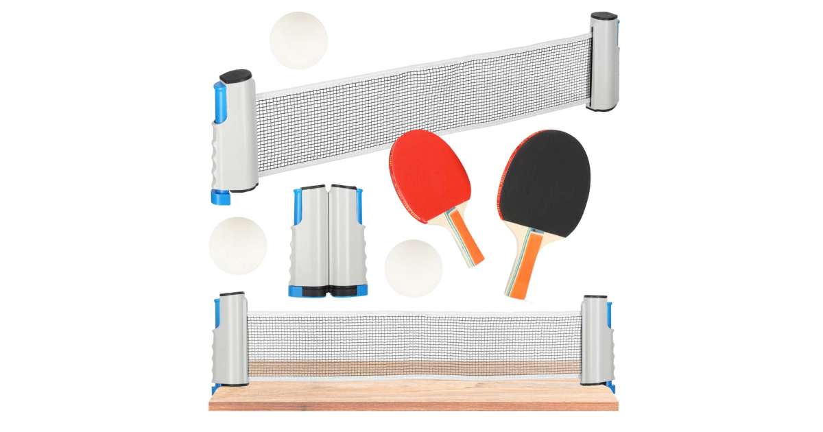 Table tennis ping pong net pallets rackets - Ikonka - Hurtownia Internetowa