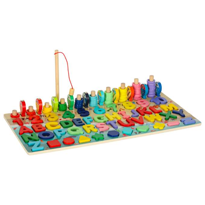 Wooden counting rod fish fishing alphabet numbers - Ikonka - Hurtownia ...