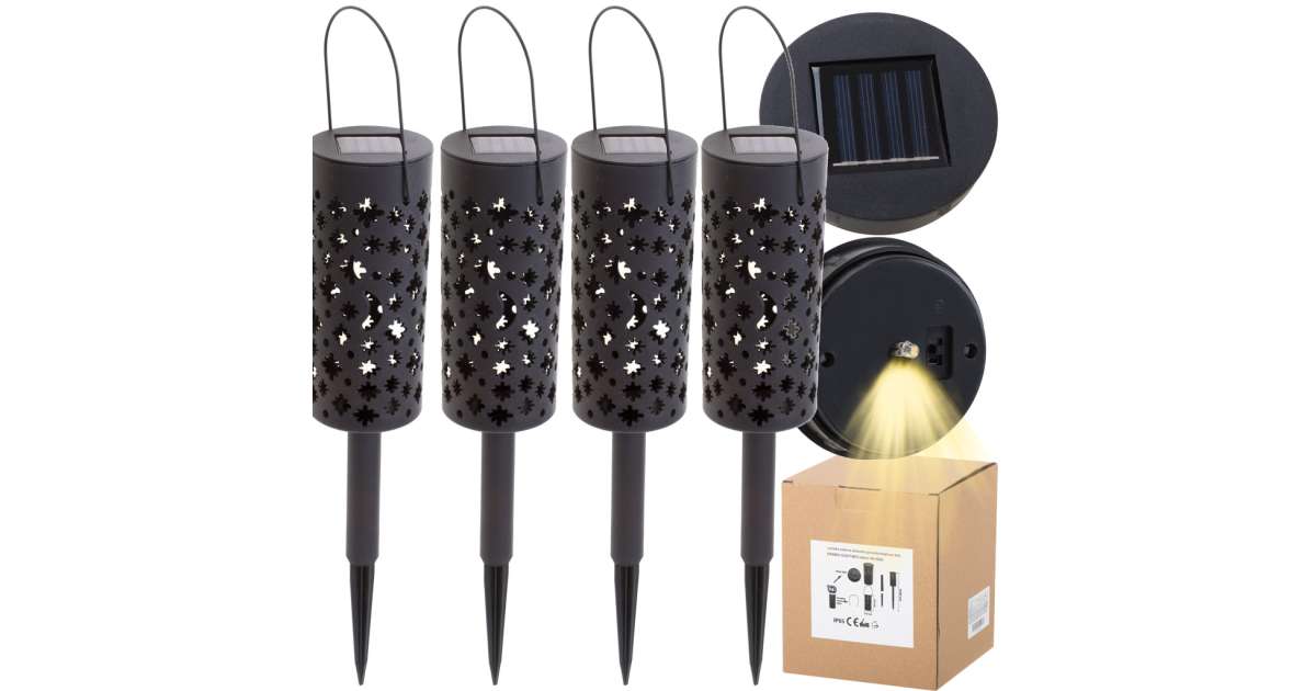 Lampy solarne latarenka ogrodowa do wbicia w ziemię. Hurtownia Ikonka.