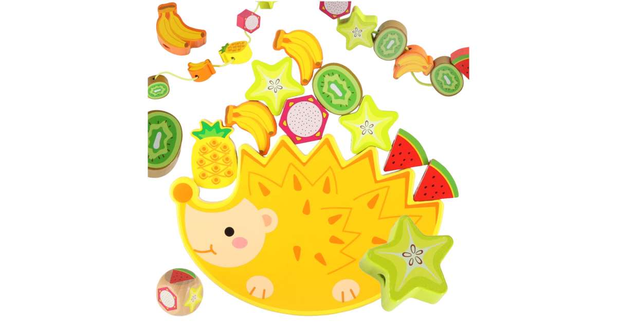 Puzzle game balancing hedgehog fruit threading - Ikonka - Hurtownia ...