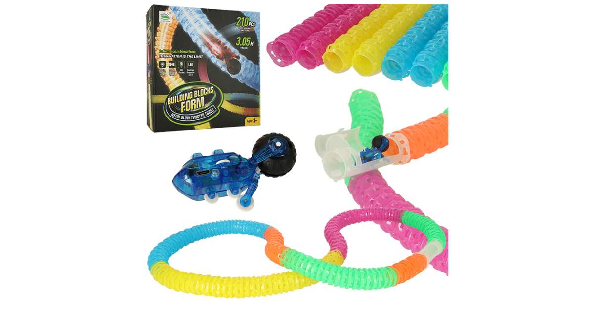 Tube track long with fast car 210 elements - Ikonka - Hurtownia Internetowa