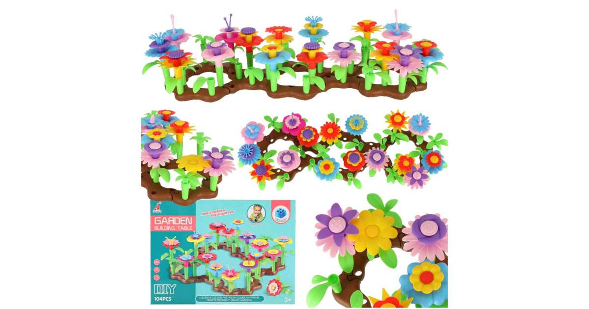 Creative construction blocks build your own flower garden. Wholesale ...