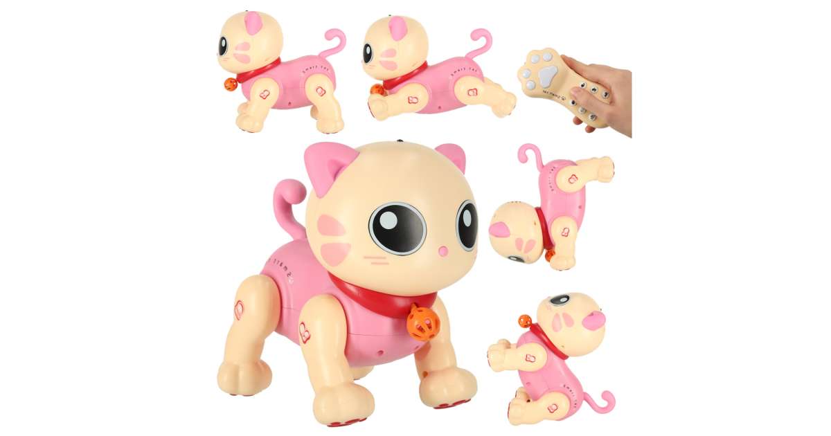 Interactive cat remote control RC robot pink. Wholesale, import ...