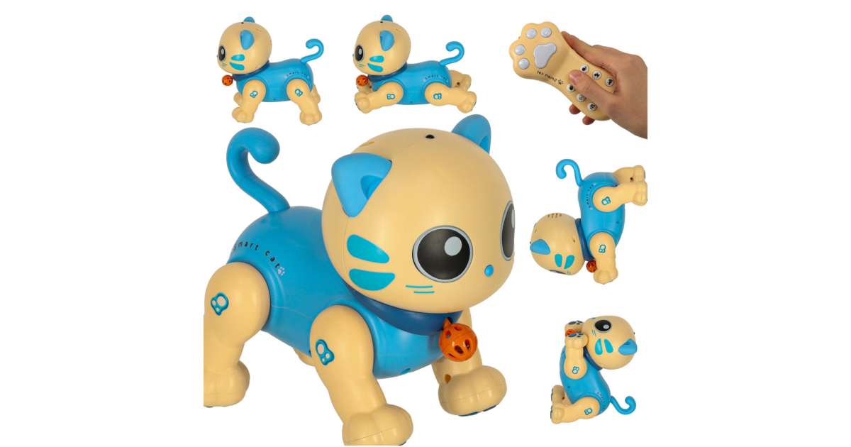 Interactive cat remote control RC robot blue. Wholesale, import ...
