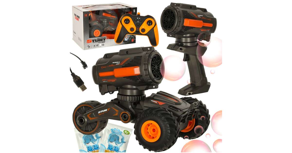 RC car with soap bubble machine. Wholesale, import. Wholesaler Ikonka.