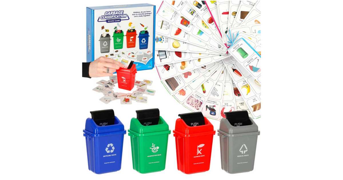 Educational skill game waste segregation learning EKO + 108 cards ...