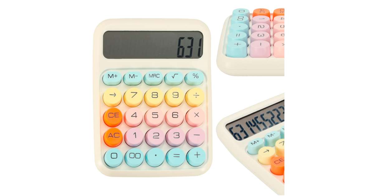Office calculator round buttons. Wholesale, import. Wholesaler Ikonka.