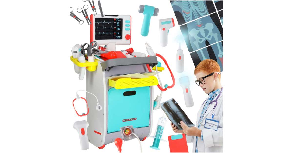 Big doctor play set medical station little doctor ecg X-ray light and ...
