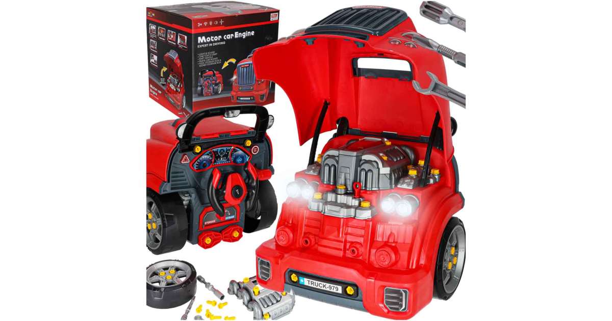 Truck engine dismantling motor kit mechanic moving parts - Ikonka ...