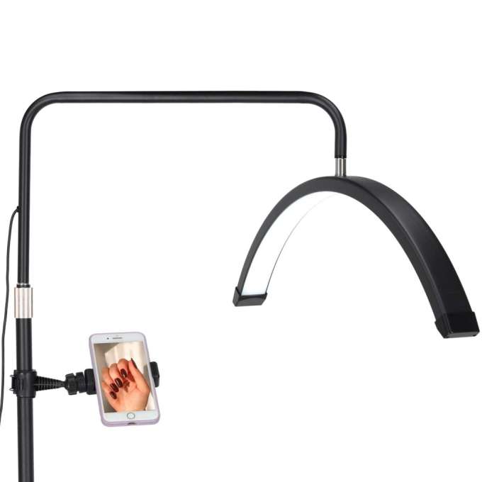 LED cosmetic lamp for eyelash extensions flicker-free light arch black ...