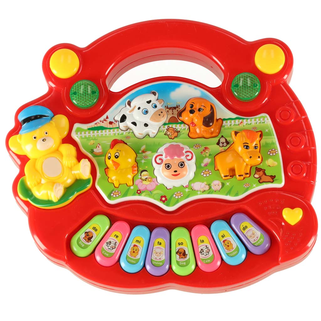 Educational piano animal sounds farm - Ikonka - Hurtownia Internetowa