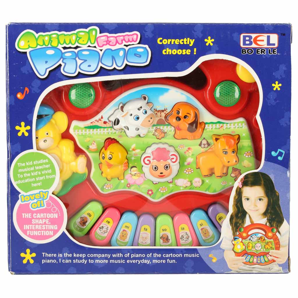 Educational piano animal sounds farm - Ikonka - Hurtownia Internetowa