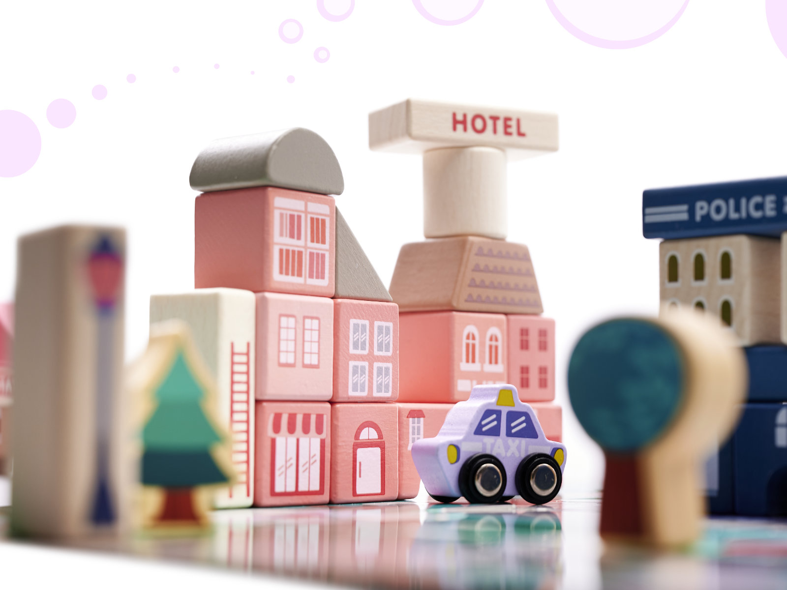 Wooden Building Blocks for Children - Ikonka Wholesale