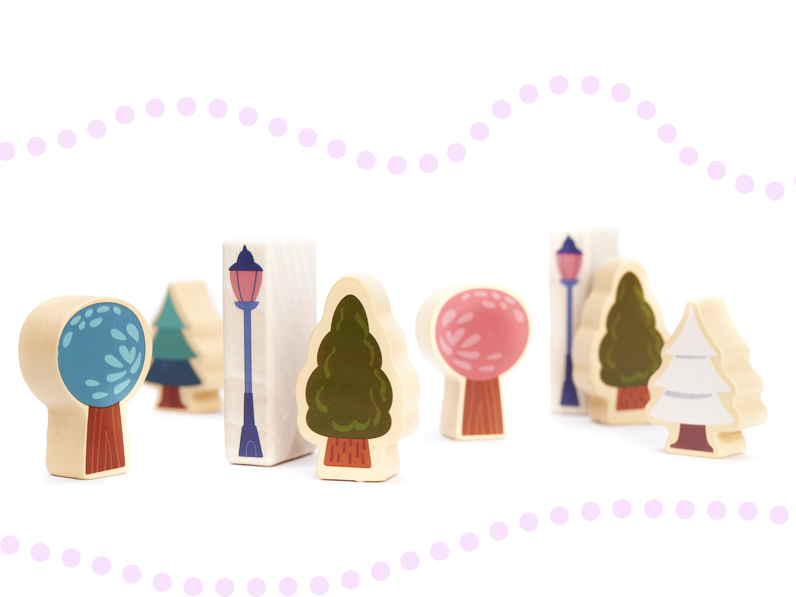 Wooden Building Blocks for Children - Ikonka Wholesale