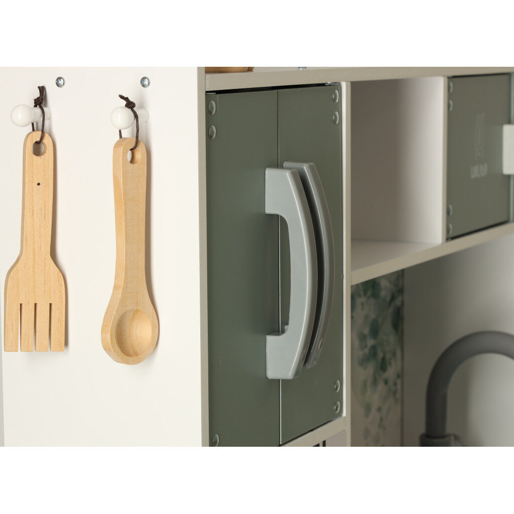 Wooden kitchen MDF LULILO Saliko with espresso machine - Ikonka ...