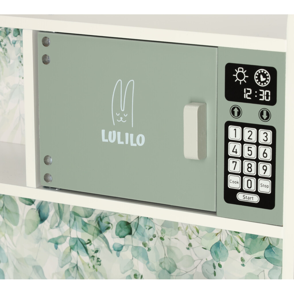 Wooden kitchen MDF LULILO Saliko with espresso machine - Ikonka ...