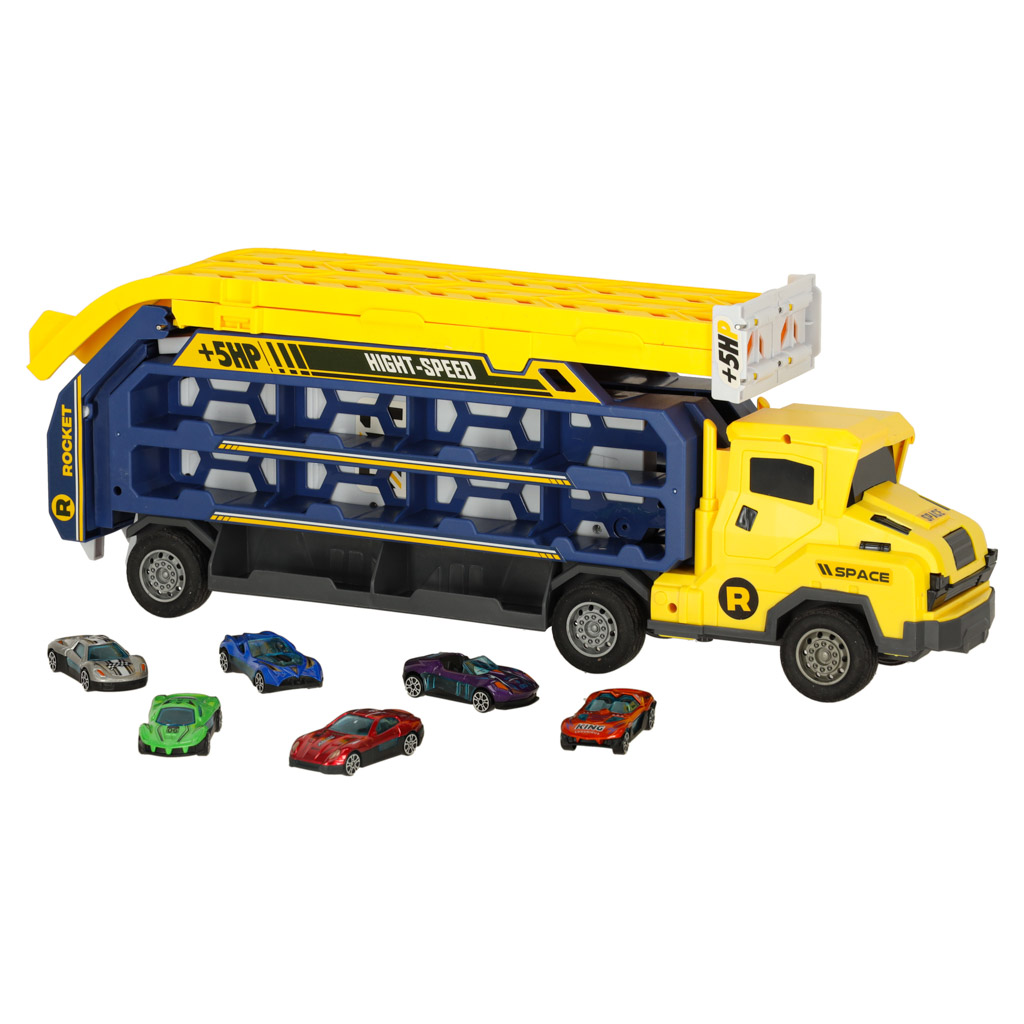 Car racing track car transporter 6 el. yellow. Wholesale, import ...